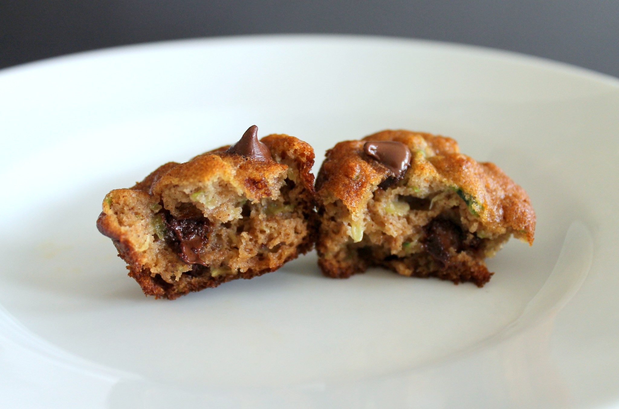 Zucchini Chocolate Chip Mini Muffins (GF, Refined SF)