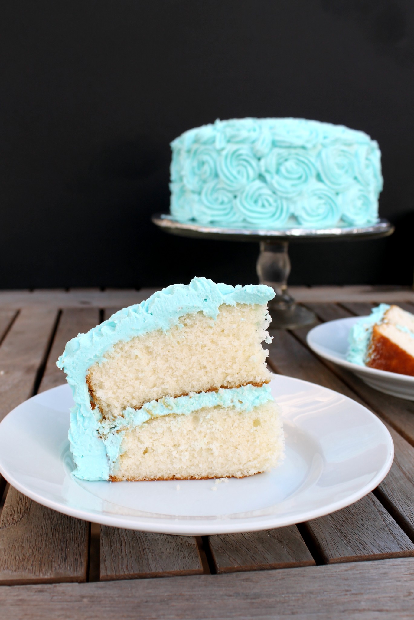 Fluffy White Cake with Vanilla Buttercream