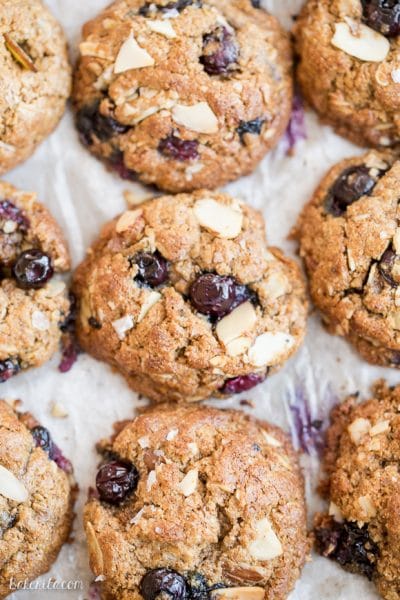 Almond Blueberry Gluten-Free Breakfast Cookies • Bakerita