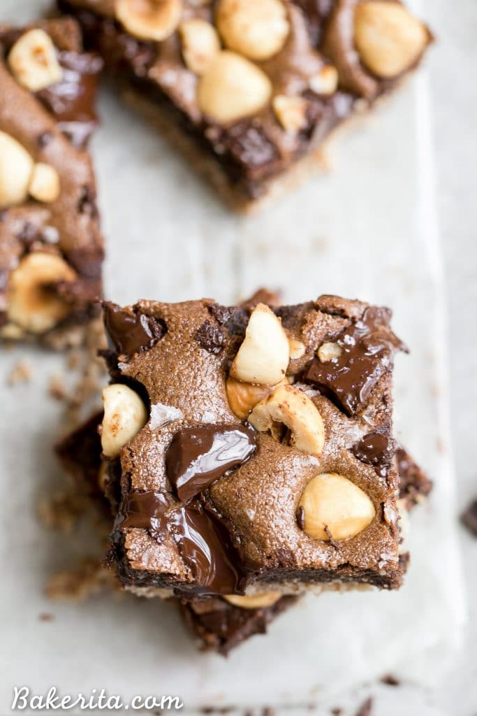 Gluten-Free Chocolate Hazelnut Bars • Bakerita