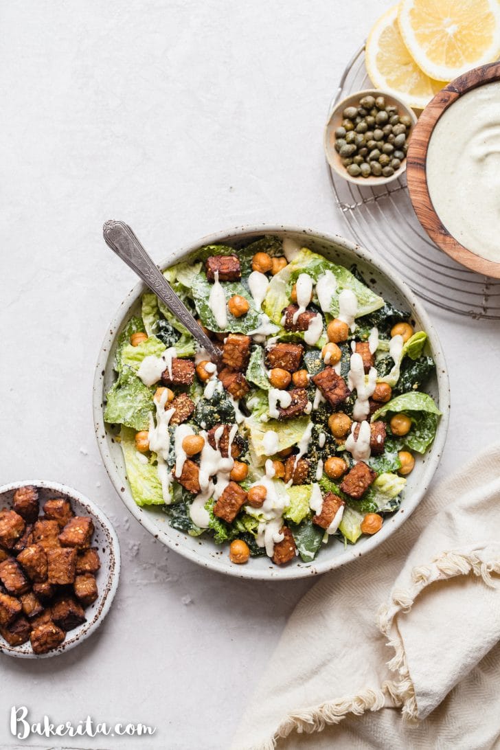 Creamy Vegan Caesar Dressing • Bakerita