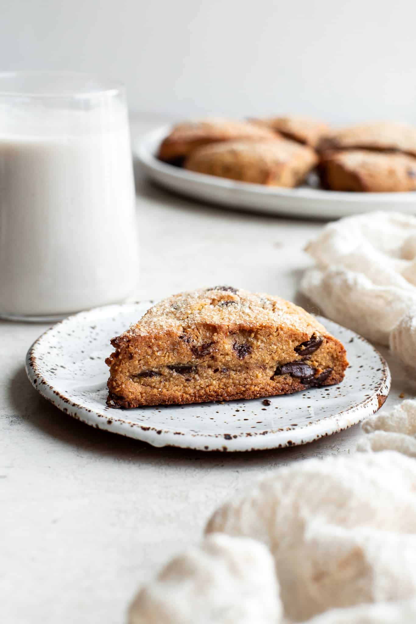 Chocolate Chip Gluten-Free Sourdough Discard Scones • Bakerita